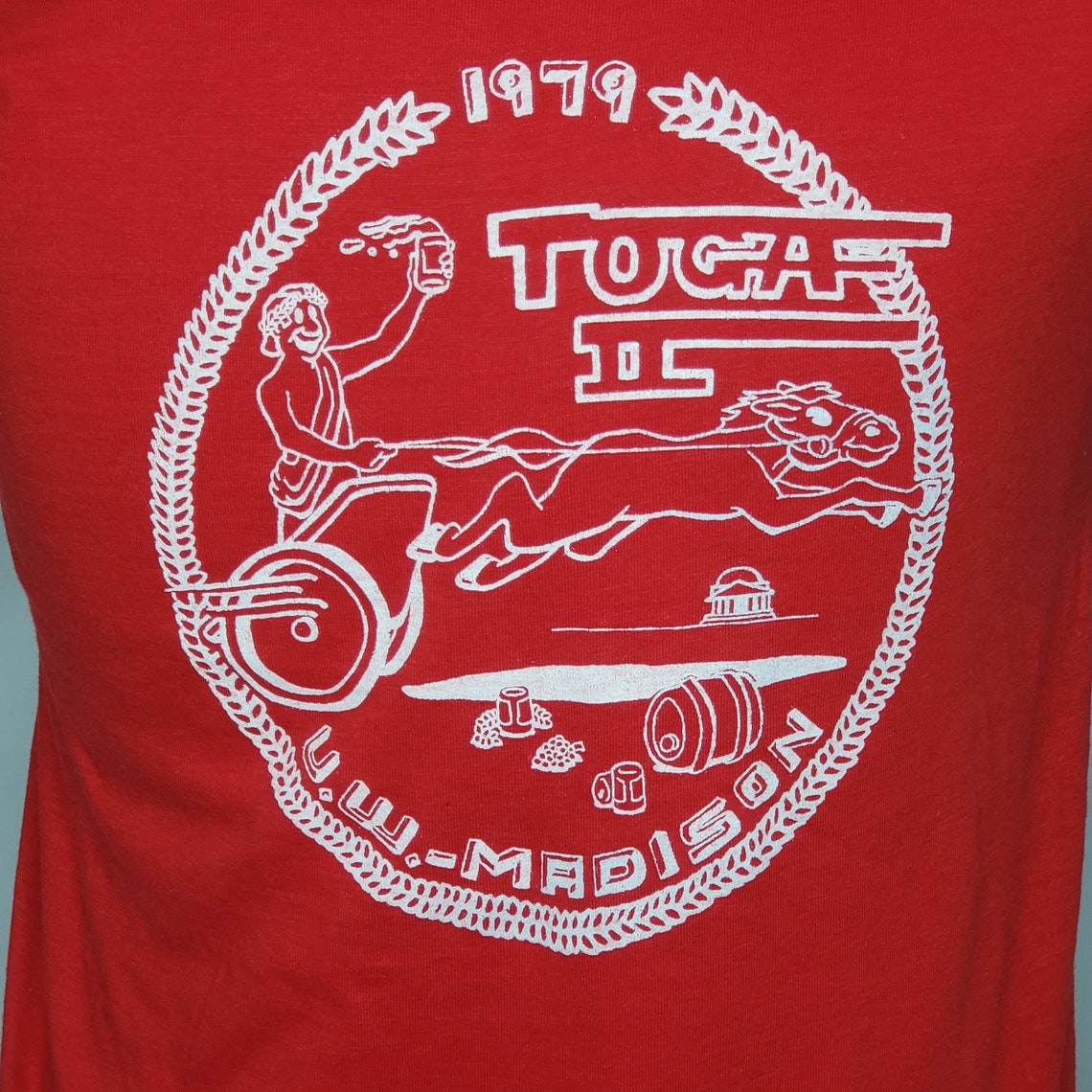 Vtg 70s University of Wisconsin Toga II T Shirt Sz M Madison Pail and ...
