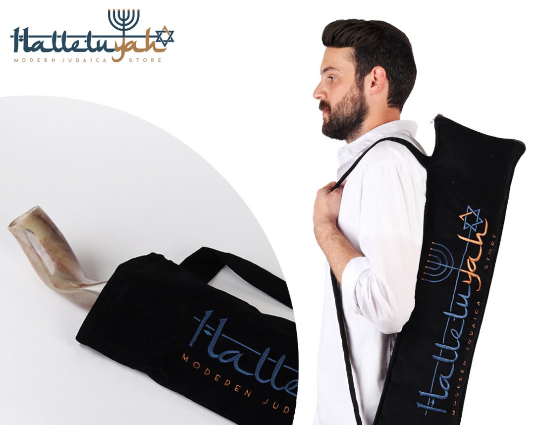 Halleluyah Shofar Carrying Velvet Bag for Yemenite Kudu Shofar, Oryx ...
