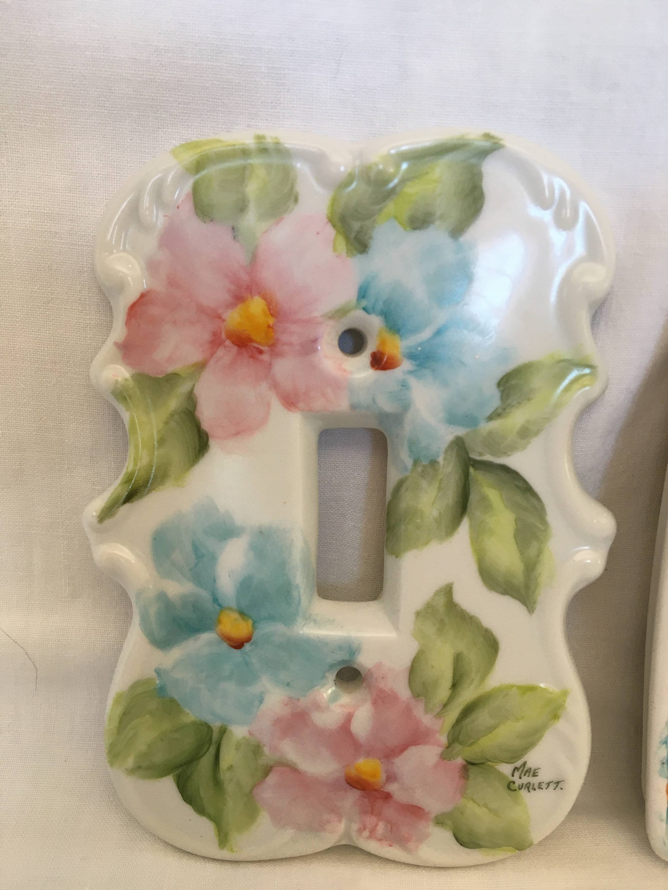 Vintage Set of 4 Hand painted Porcelain Outlet | Etsy