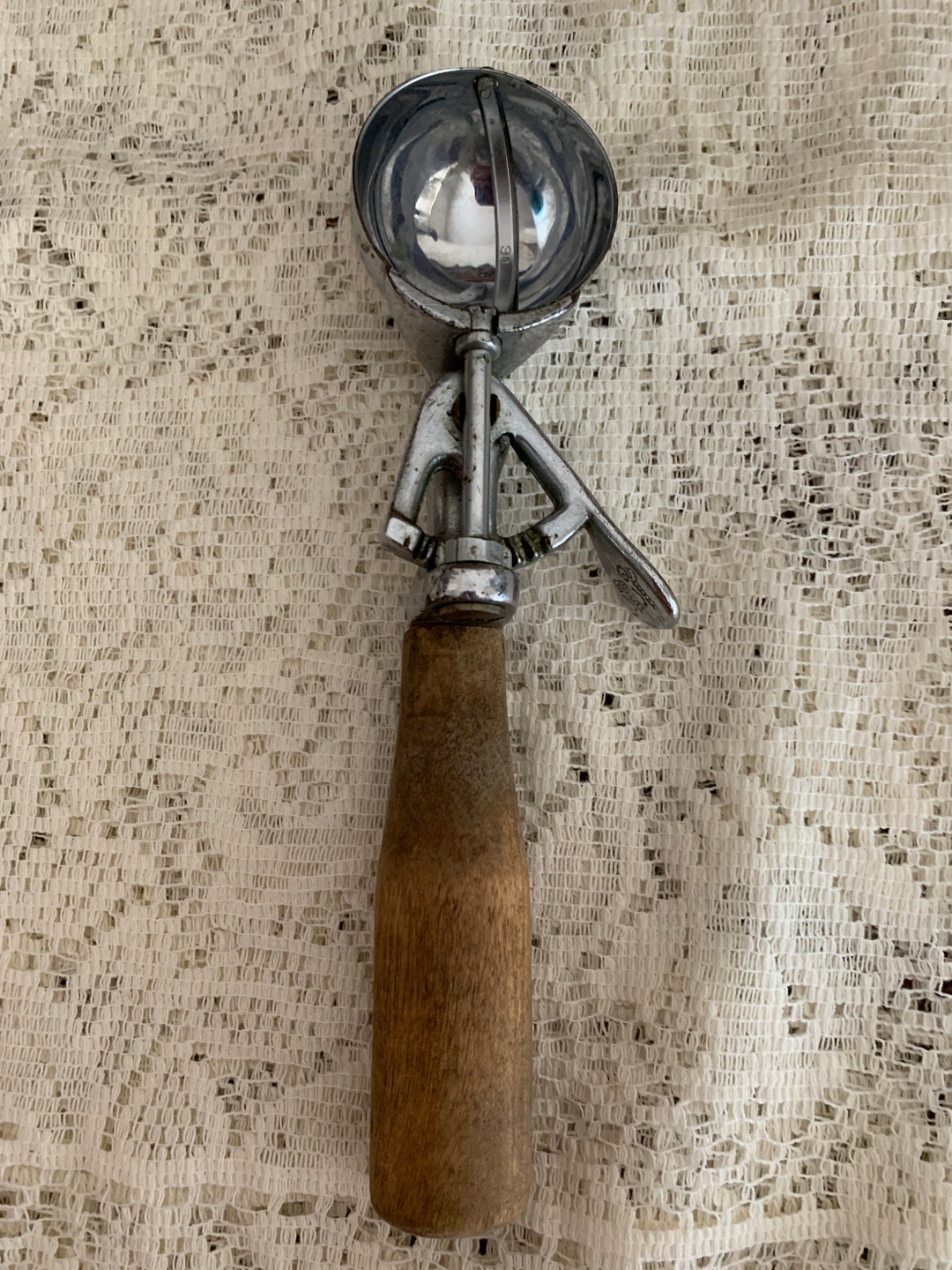 Vintage Shore Craft Ice Cream Scooper With Wooden Handle - Etsy