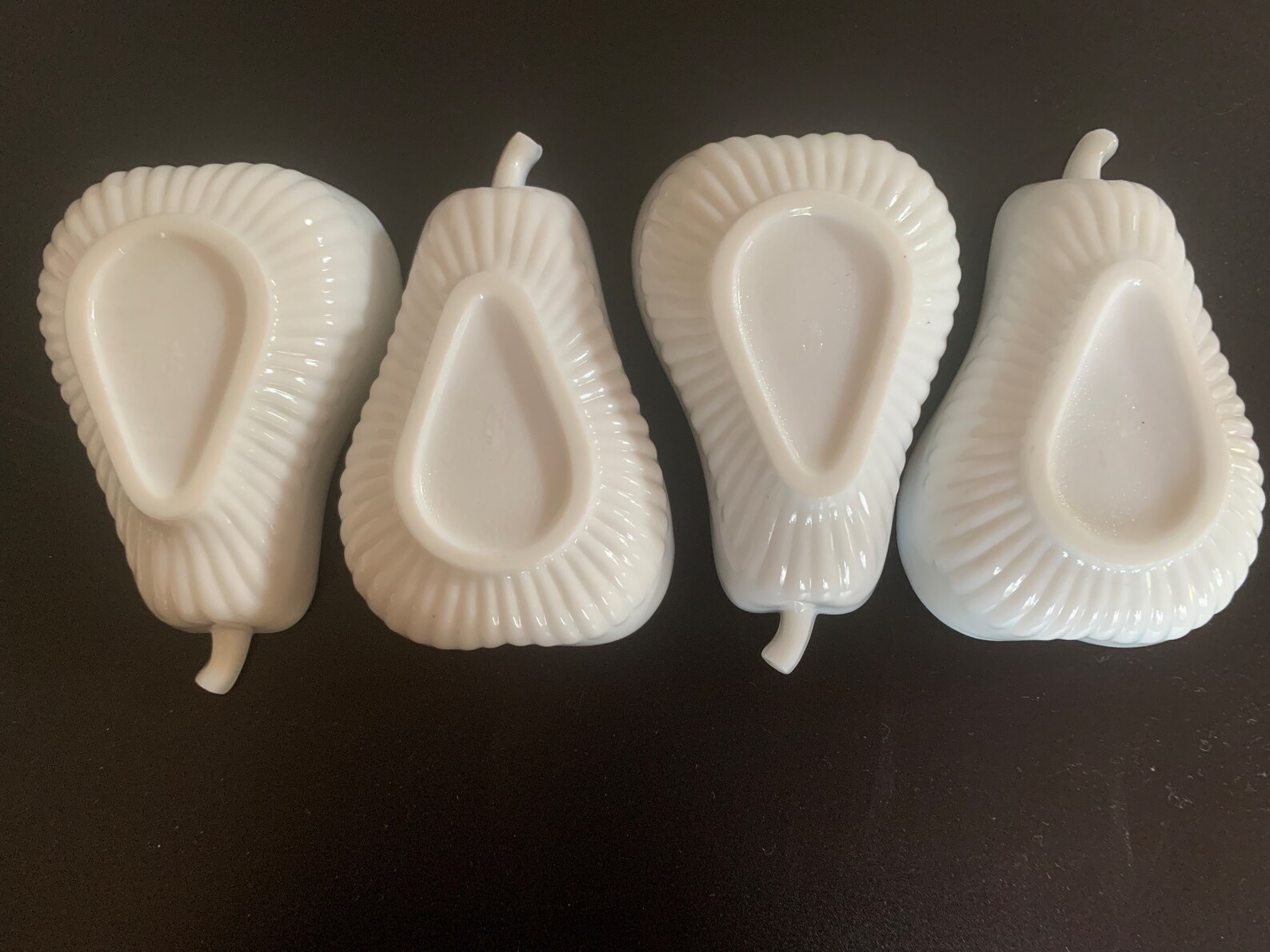 White Imperial Milk Glass Server W 4 Pear-shaped Dishes - Etsy