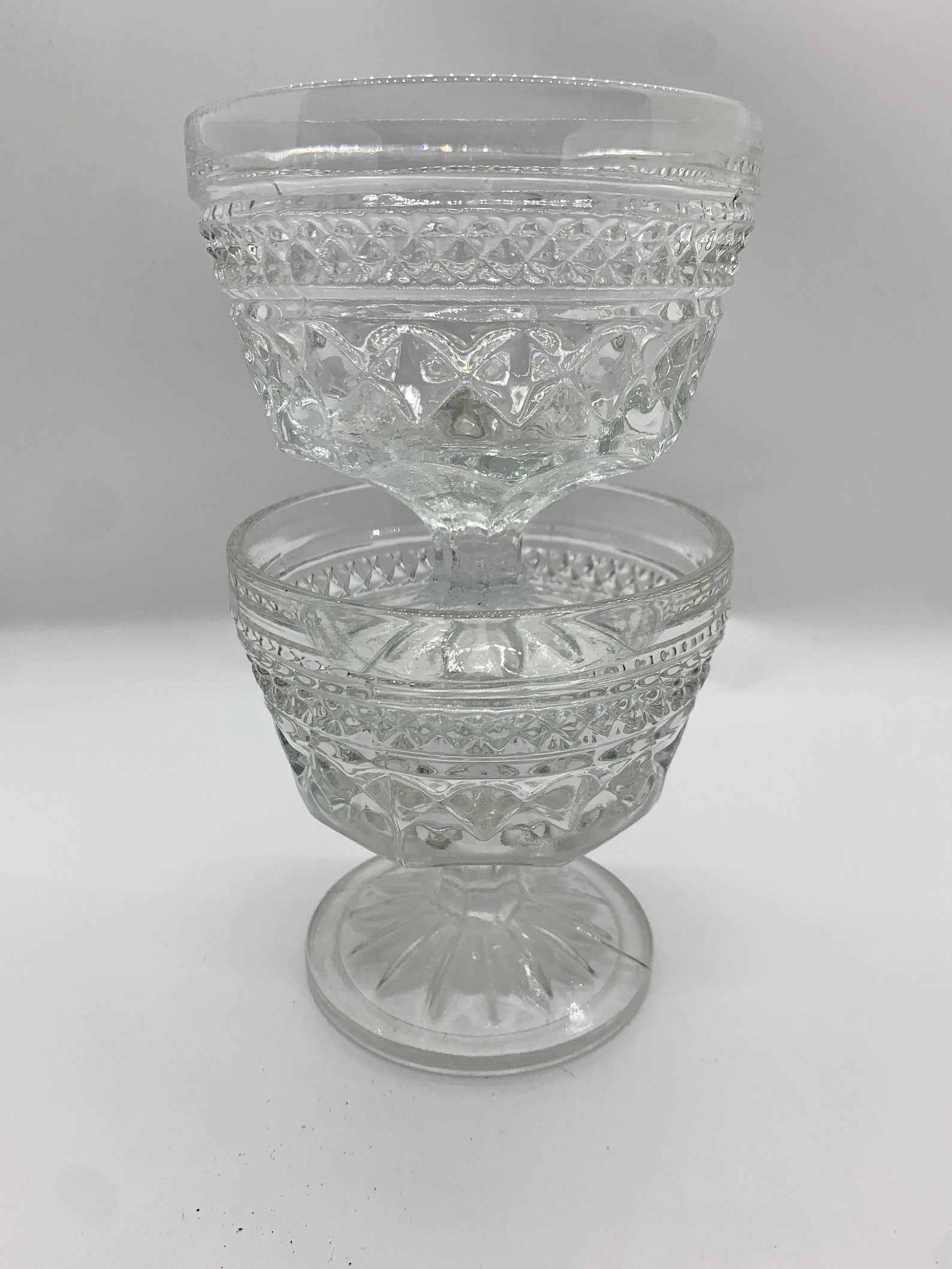 Vintage Set of 2 Anchor Hocking Wexford Glass Sherbet Cups, Set of 2 ...