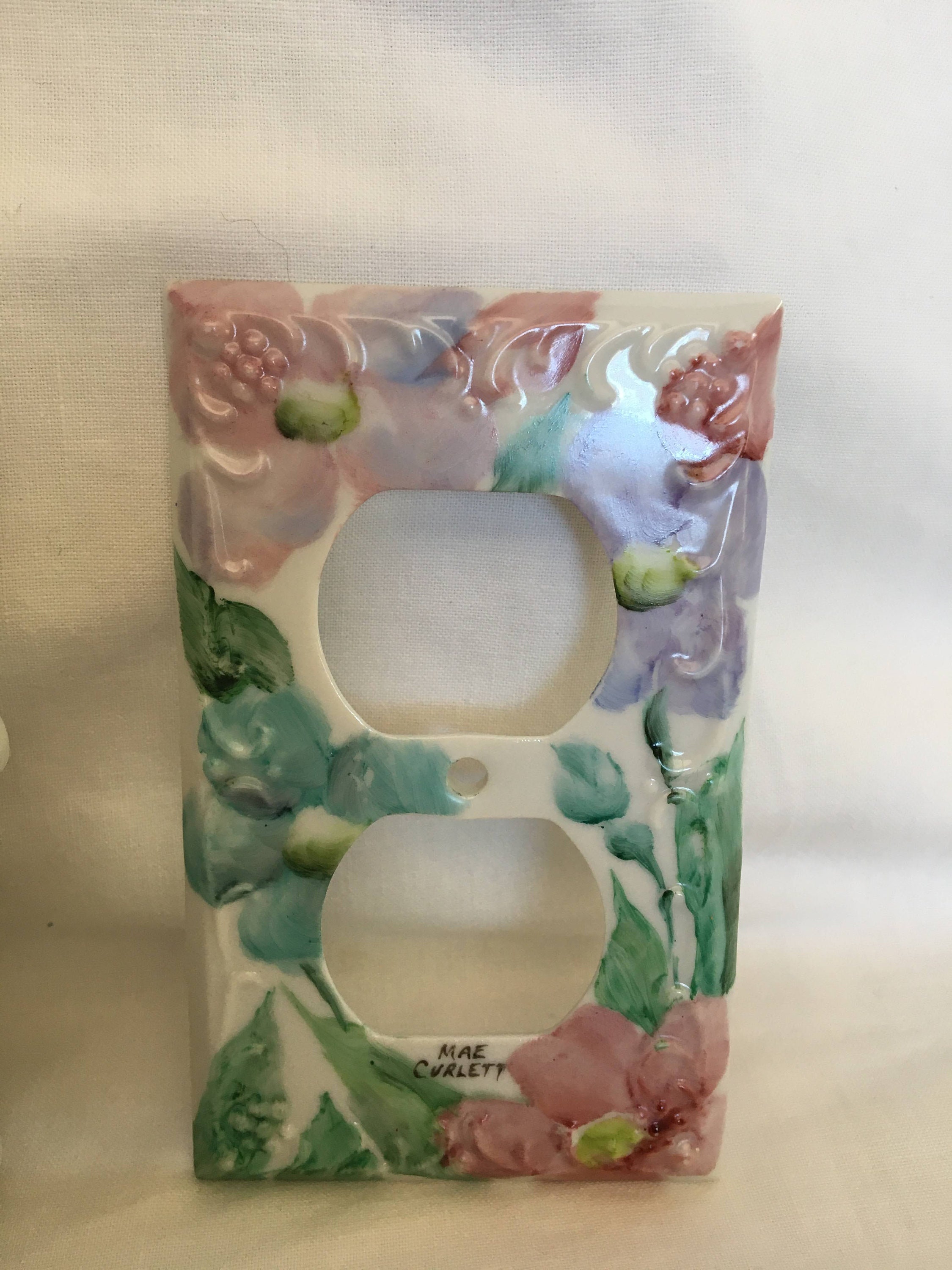 Vintage Set of 4 Hand Painted Porcelain Outlet Covers Vintage - Etsy UK