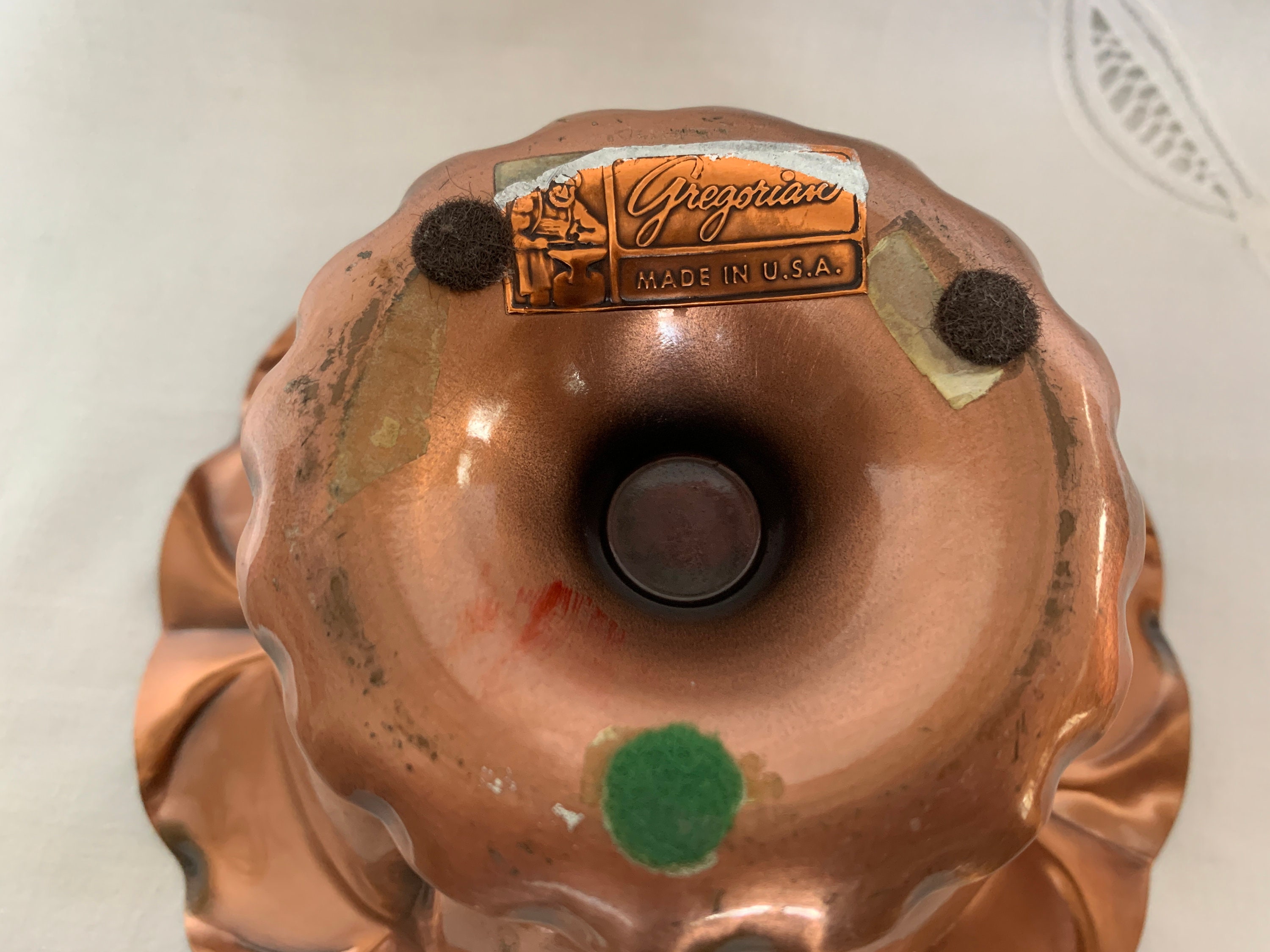 Vintage Gregorian Copper Scalloped Edge Pedestal Bowl - Etsy