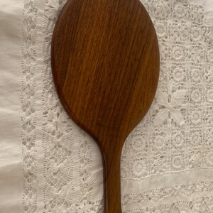Vintage Wood Oval Hand Mirror Hand Mirror With Beautiful Woodgrain and ...