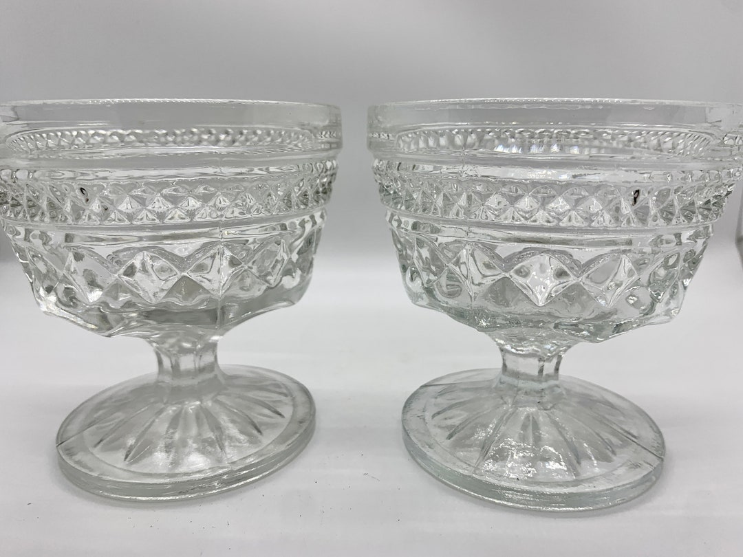 Vintage Anchor Hocking Wexford Glass Sherbet Cups, Set of 2 - Etsy