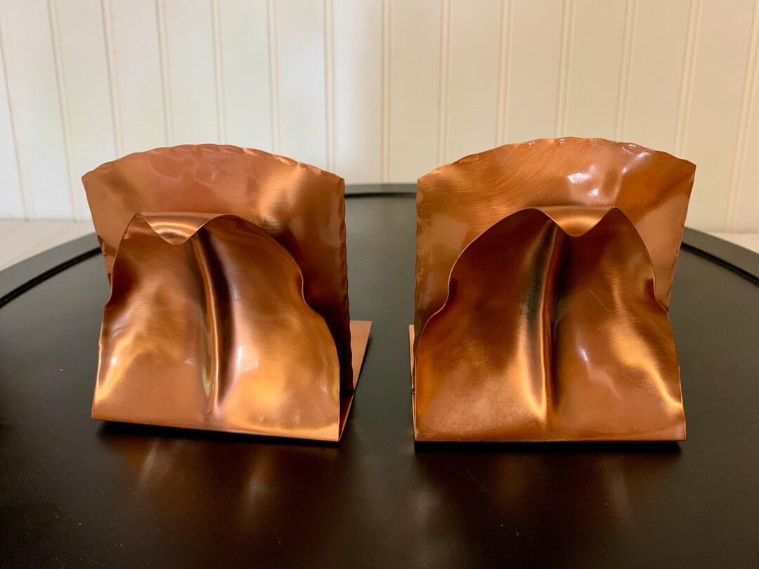 Gregorian Copper 203 Solid Copper Leaf Bookends - Etsy