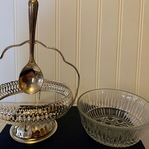 Vintage Mayell Cut Glass Jam Dish With Spoon Made in England - Etsy