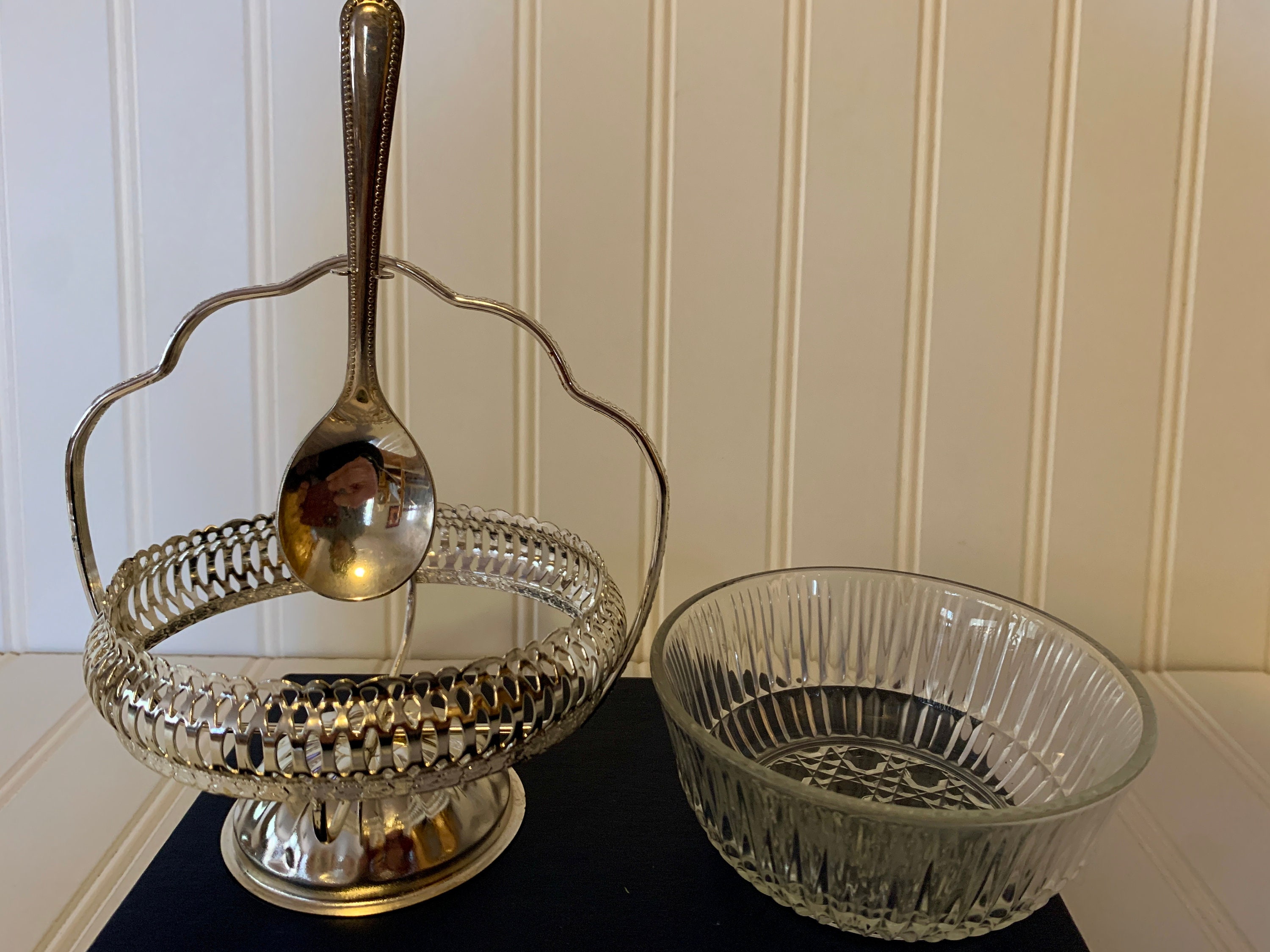 Vintage Mayell Cut Glass Jam Dish With Spoon Made in England - Etsy