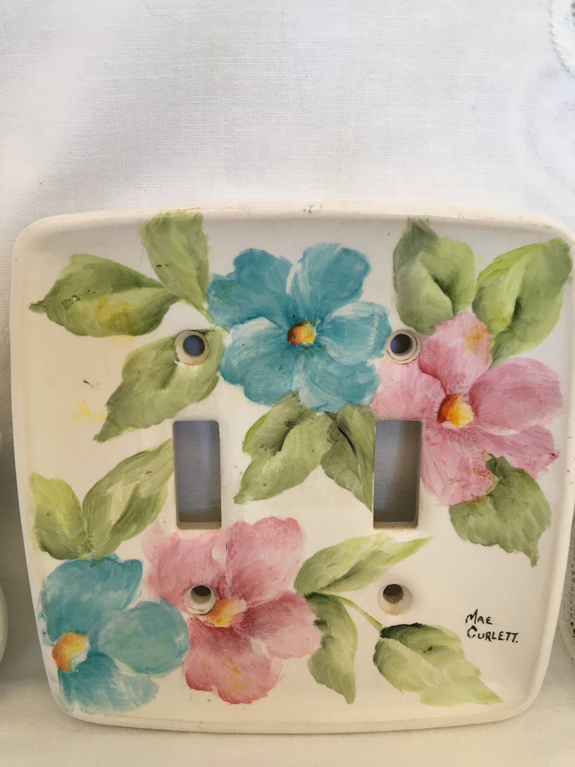 Vintage Set of 4 Hand Painted Porcelain Outlet - Etsy