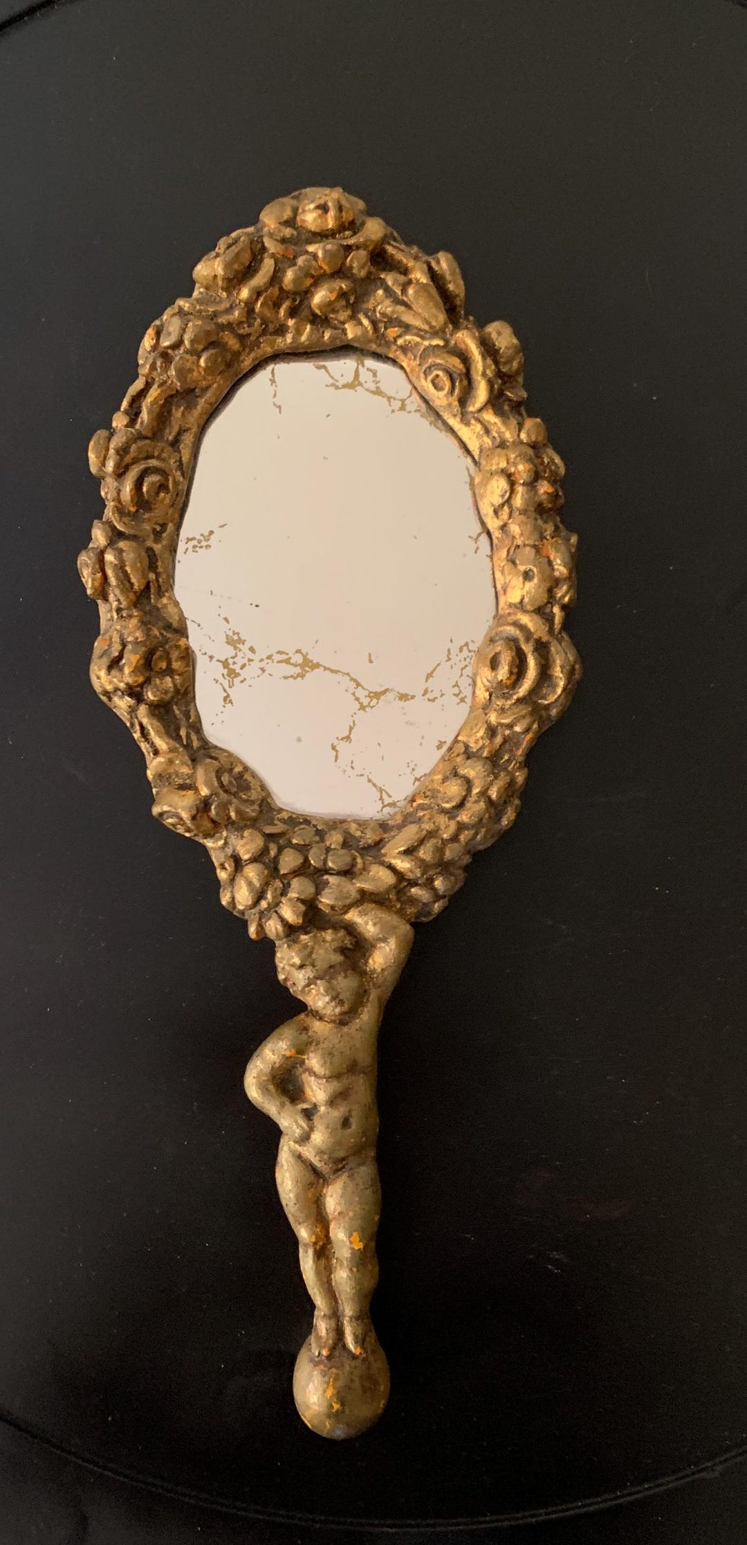 Vintage Cherub Hand Mirror, French Baroque Boudoir Decor - Etsy