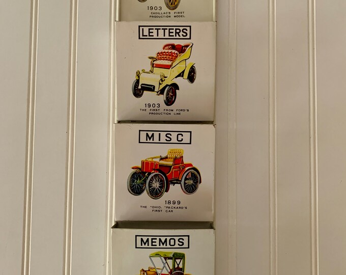 Vintage Car Letter Bill Misc Mail Sorter Metal Mail Holder-mid Century ...
