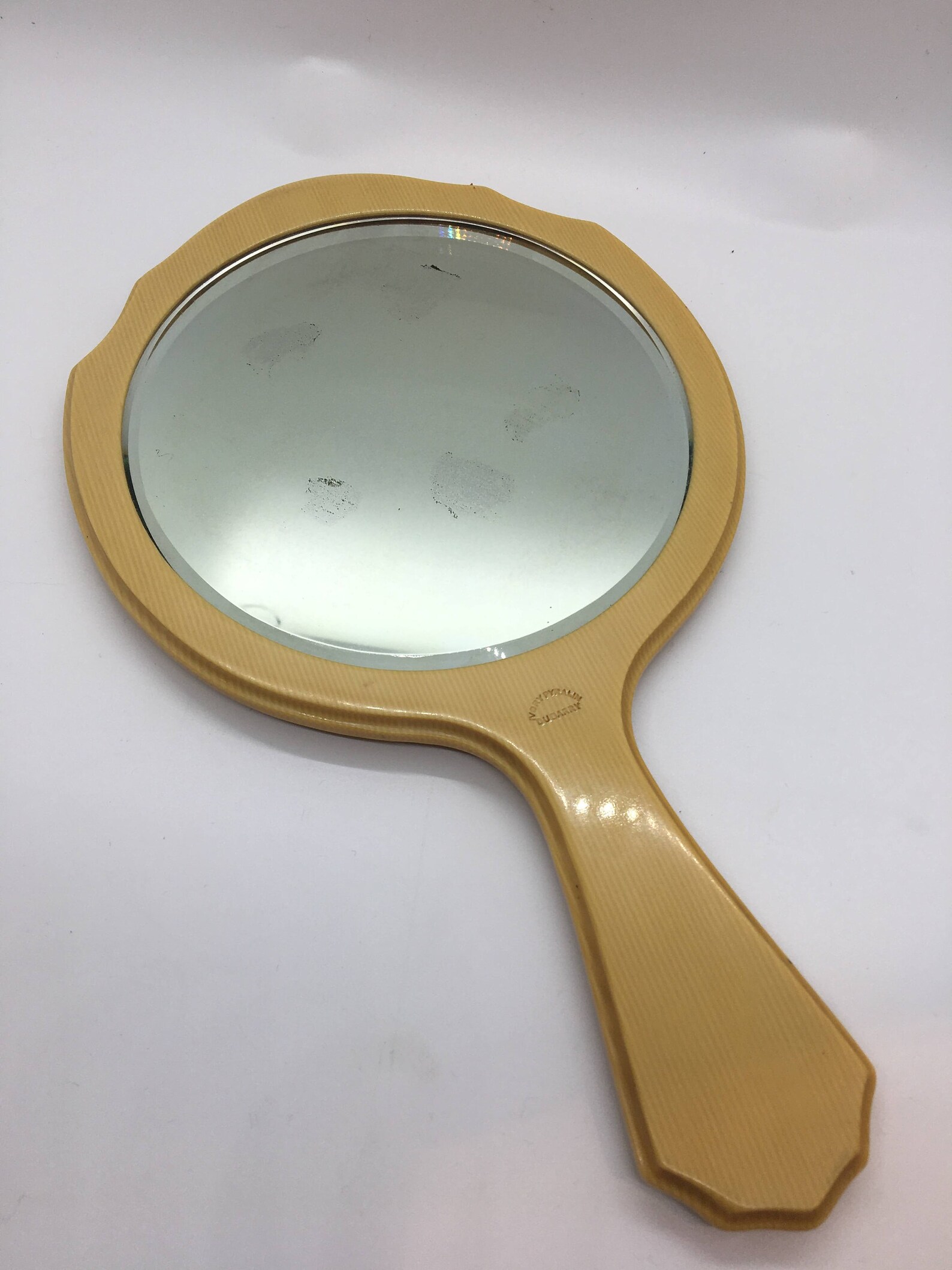 Vintage Ivory Pyralin Hand Mirror / Celluloid Vanity Mirror / | Etsy