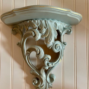 Vintage Syroco Shelf, Wall Plate Holder Hollywood Regency Shelf Sconce ...