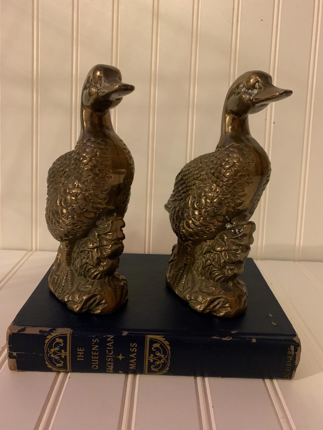 Brass Duck Bookends, Doorstop Duck Decor, Man Cave Decor-bookends-duck ...