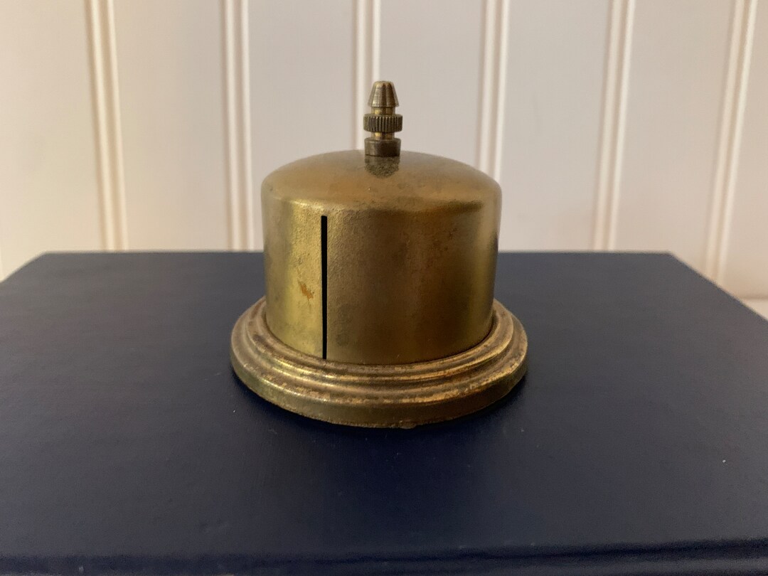 Vintage Brass Desktop Postage Stamp Roll Dispenser, Stamp Holder ...