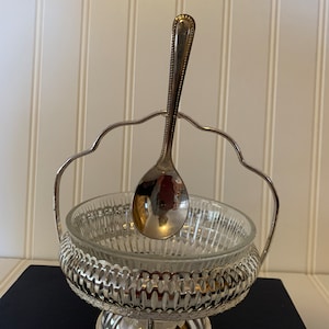Vintage Mayell Cut Glass Jam Dish With Spoon Made in England - Etsy