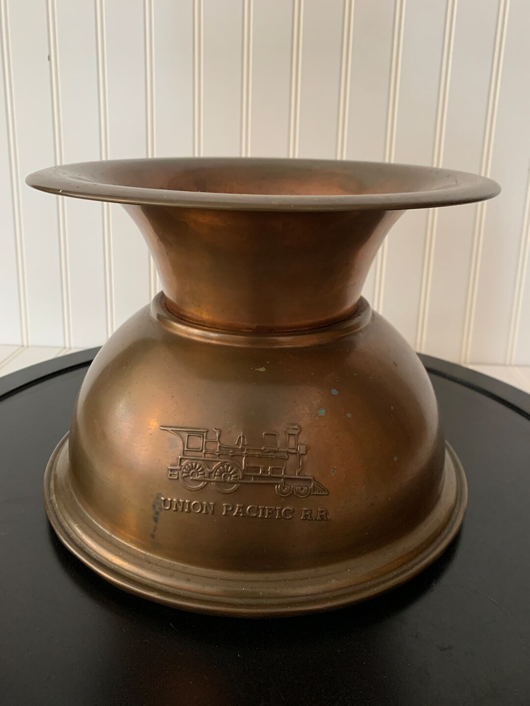 Large Vintage Spittoon, Copper, Union Pacific Railroad, Tobbaciana ...