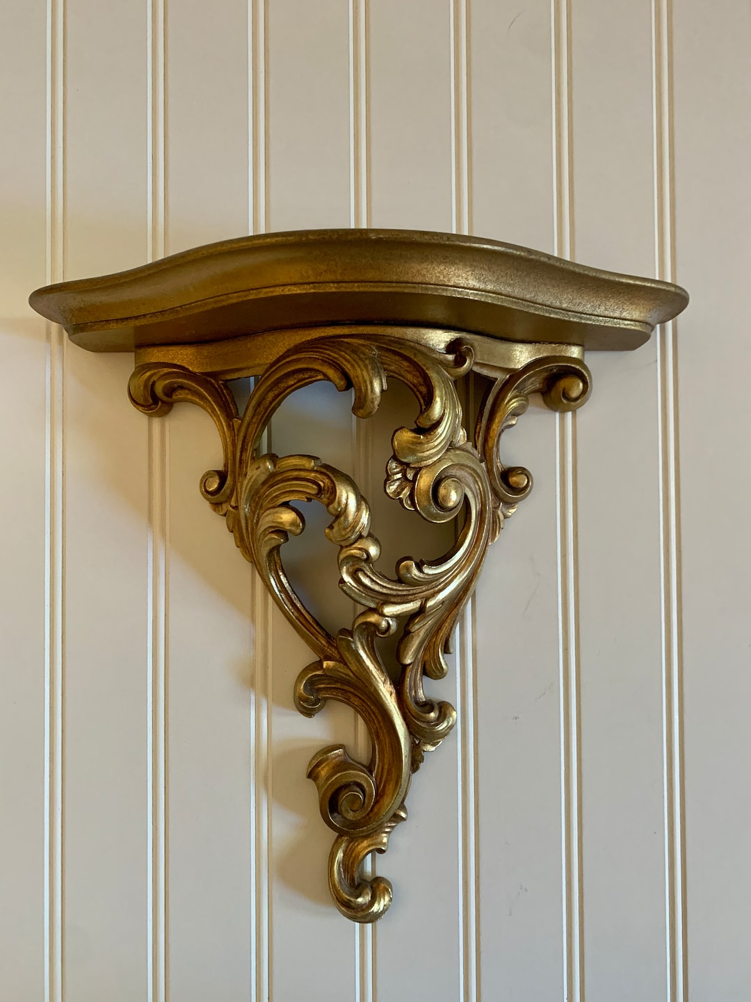 Vintage Syroco Wood Shelf, Wall Plate Holder Hollywood Regency Shelf ...