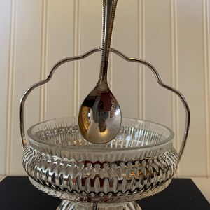 Vintage Mayell Cut Glass Jam Dish With Spoon Made in England - Etsy