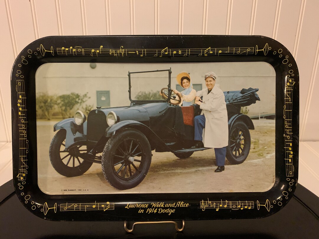 Lawrence Welk and Alice, Tin Tray, Rectangular Serving Tray ...