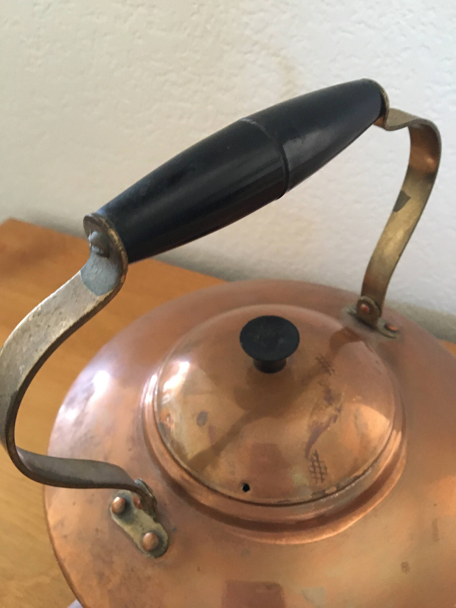 Vintage Copper Aladdin Tea Kettle, Black Handle, Made in Portugal - Etsy