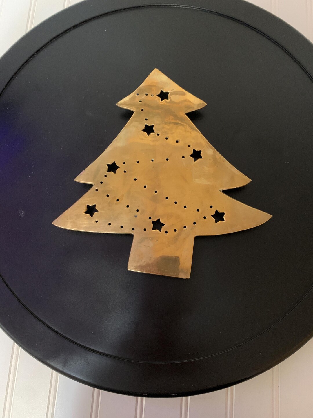 Vintage Brass Christmas Tree Trivet - Holiday Decor - Etsy