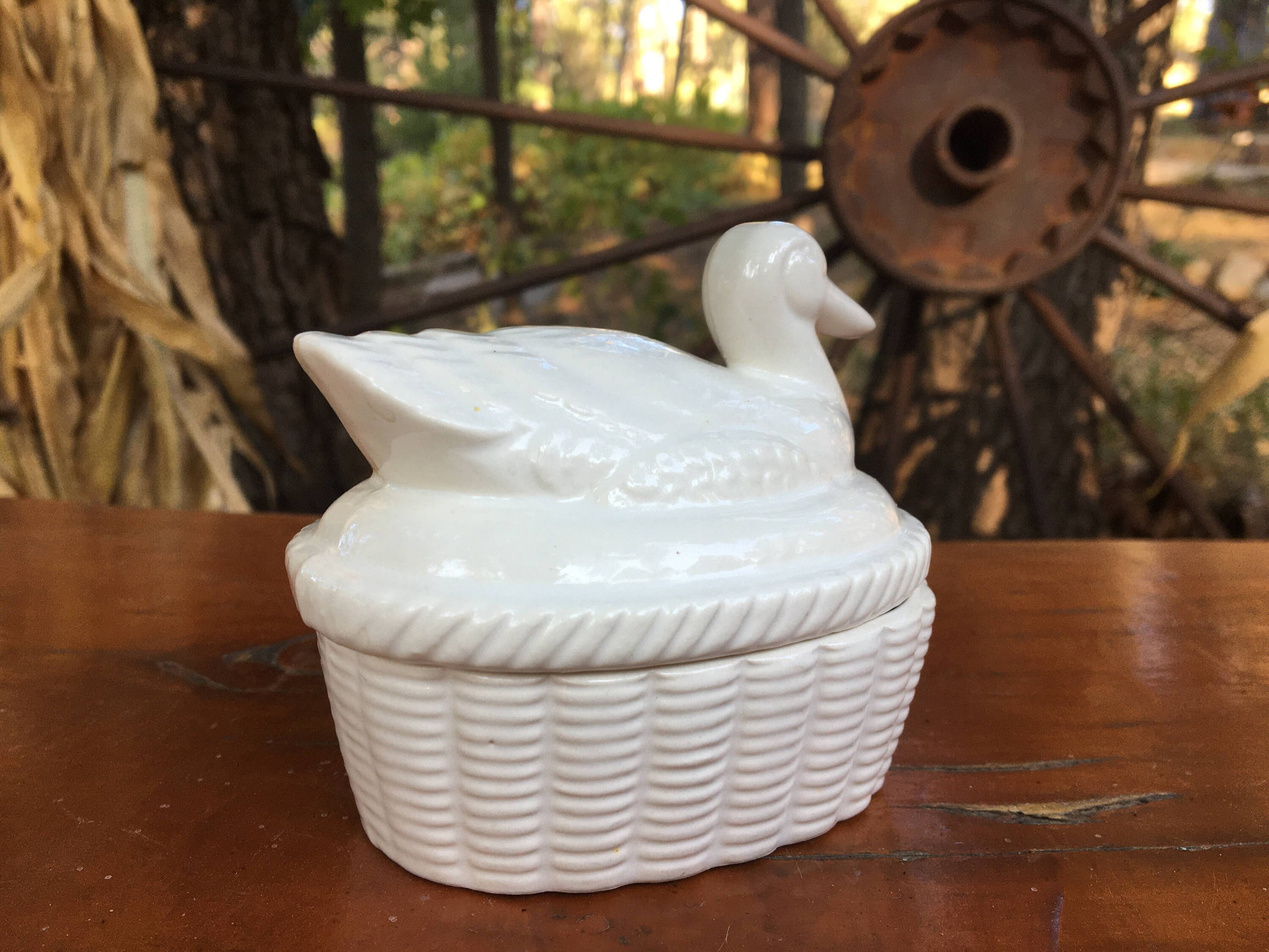 Duck Trinket Box Ceramic Duck Vintage Duck FigurineCeramic | Etsy