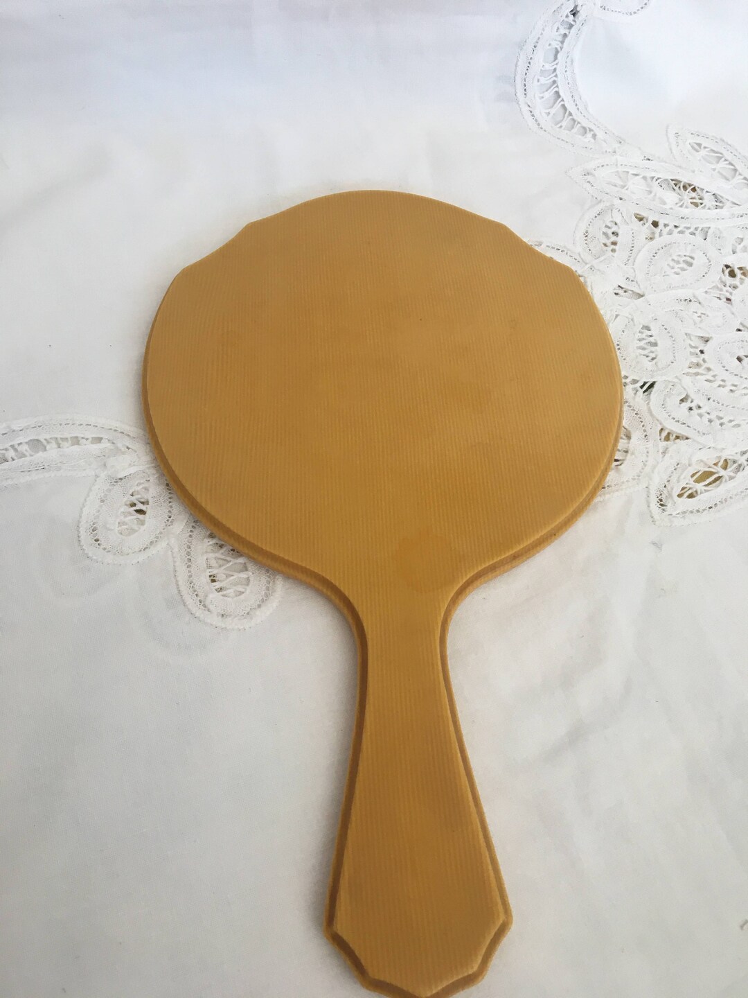 Vintage Ivory Pyralin Hand Mirror / Celluloid Vanity Mirror / Mid ...