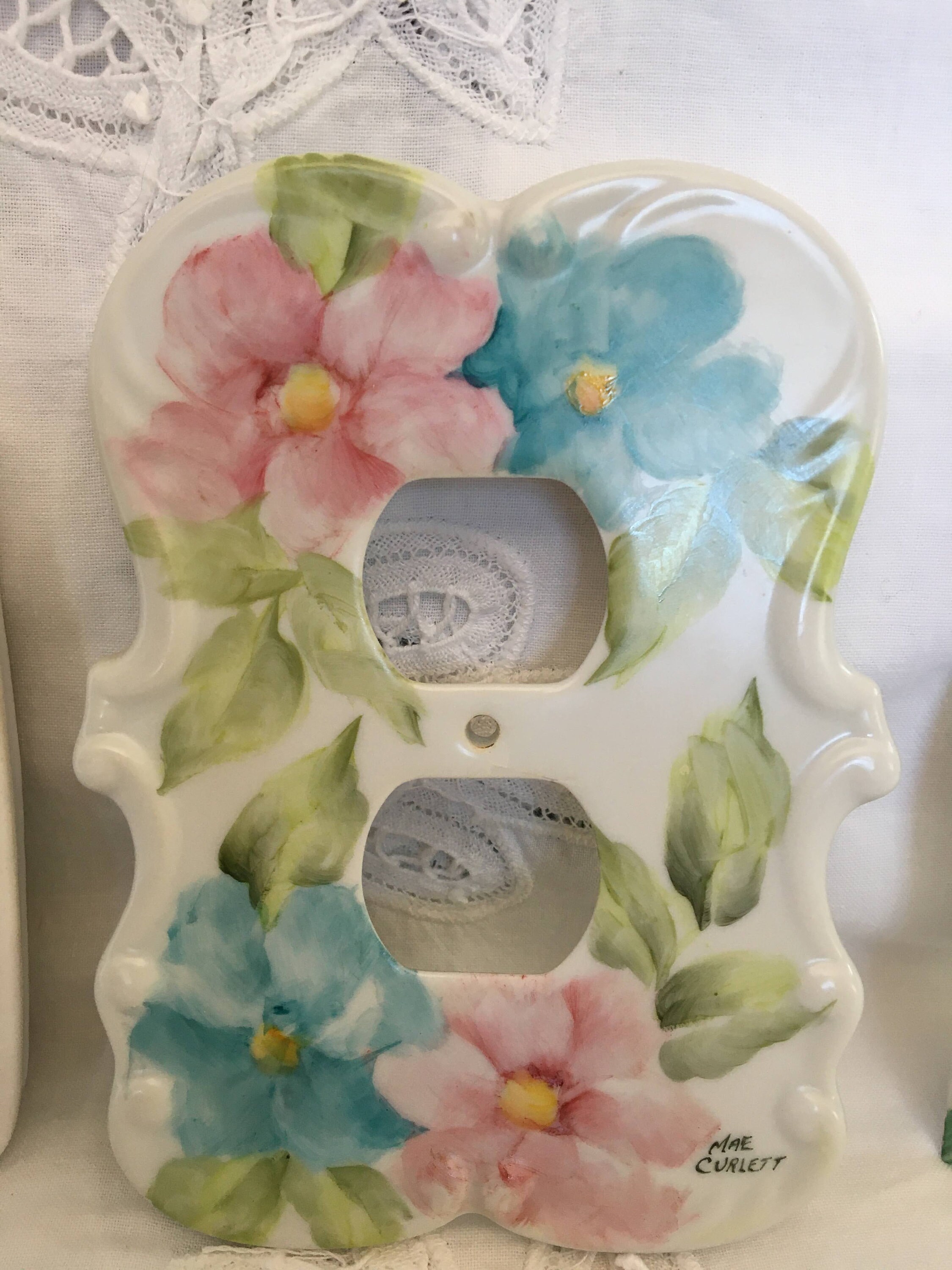 Vintage Set of 4 Hand Painted Porcelain Outlet - Etsy