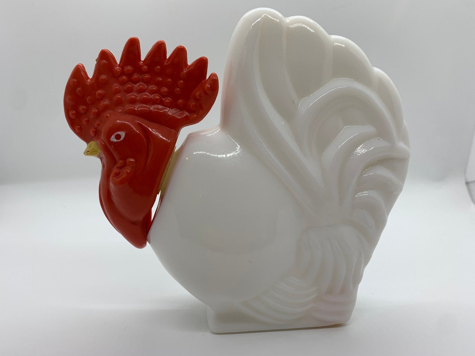 Vintage Avon Rooster Chicken Milk Glass Bottle - Etsy