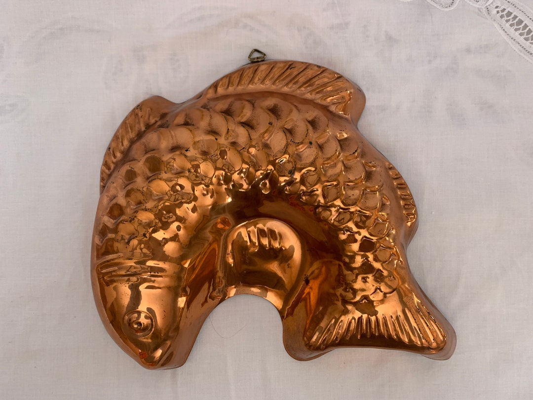 Vintage Copper Mold, Fish Mold, Pure Copper, French Country Decor, Mold ...