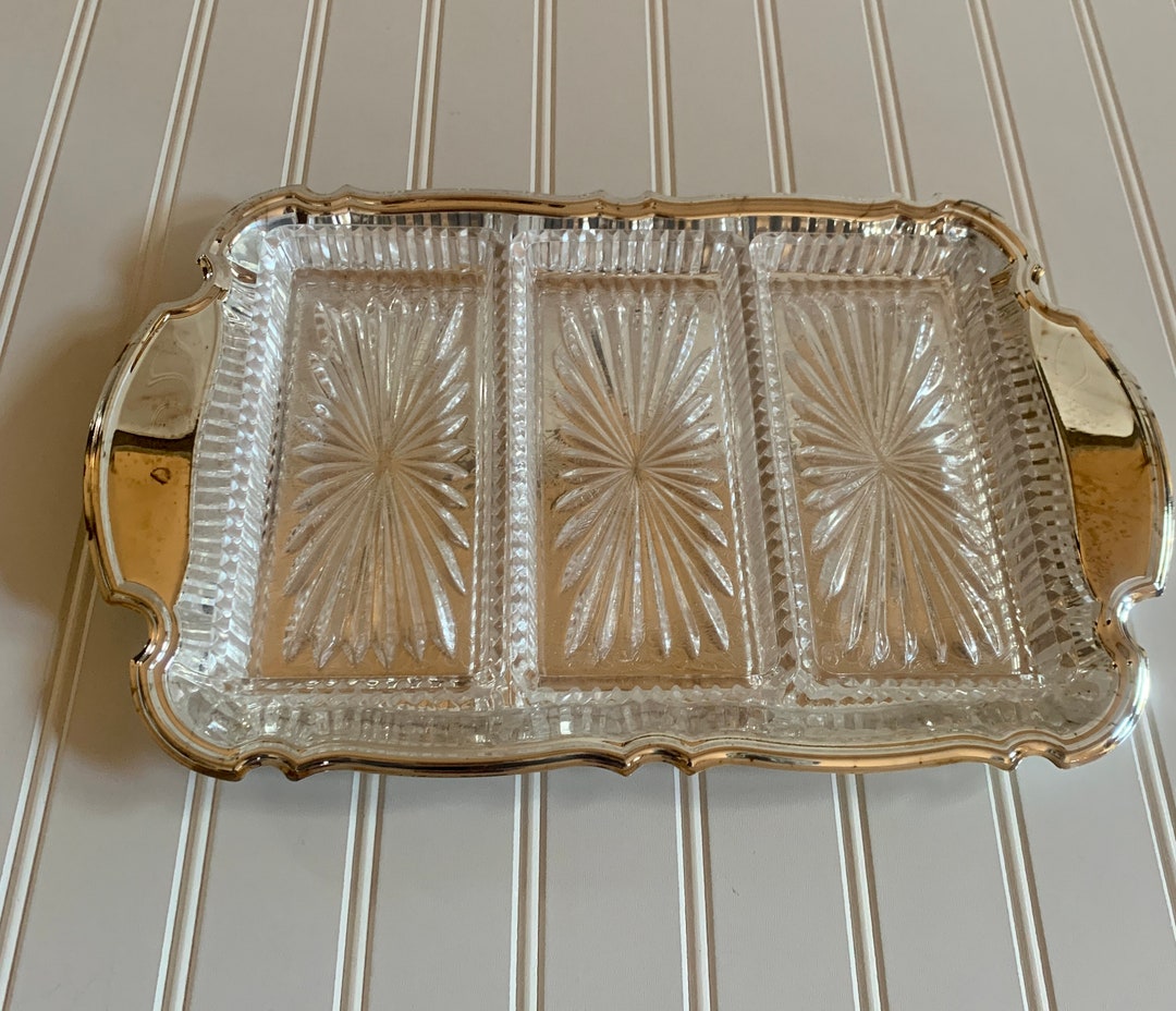 Oneida Relish Tray, Oneida Chippendale Serving Tray, Silver Plate With ...