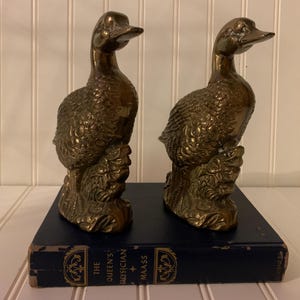 Brass Duck Bookends, Doorstop Duck Decor, Man Cave Decor-bookends-duck ...