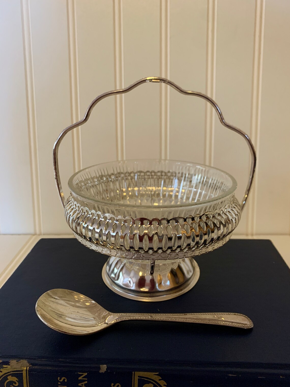 Vintage Mayell Cut Glass Jam Dish With Spoon Made in England - Etsy
