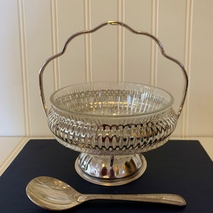 Vintage Mayell Cut Glass Jam Dish With Spoon Made in England - Etsy