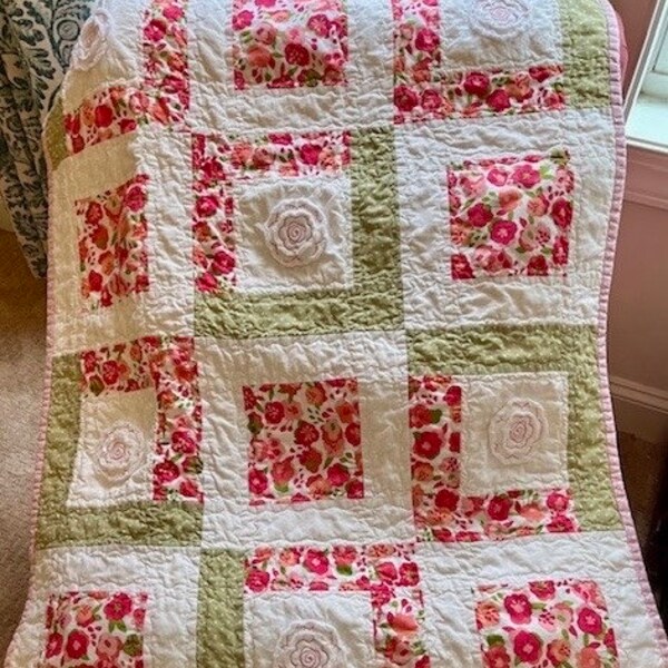 Floral Baby Quilt Fabric - Etsy
