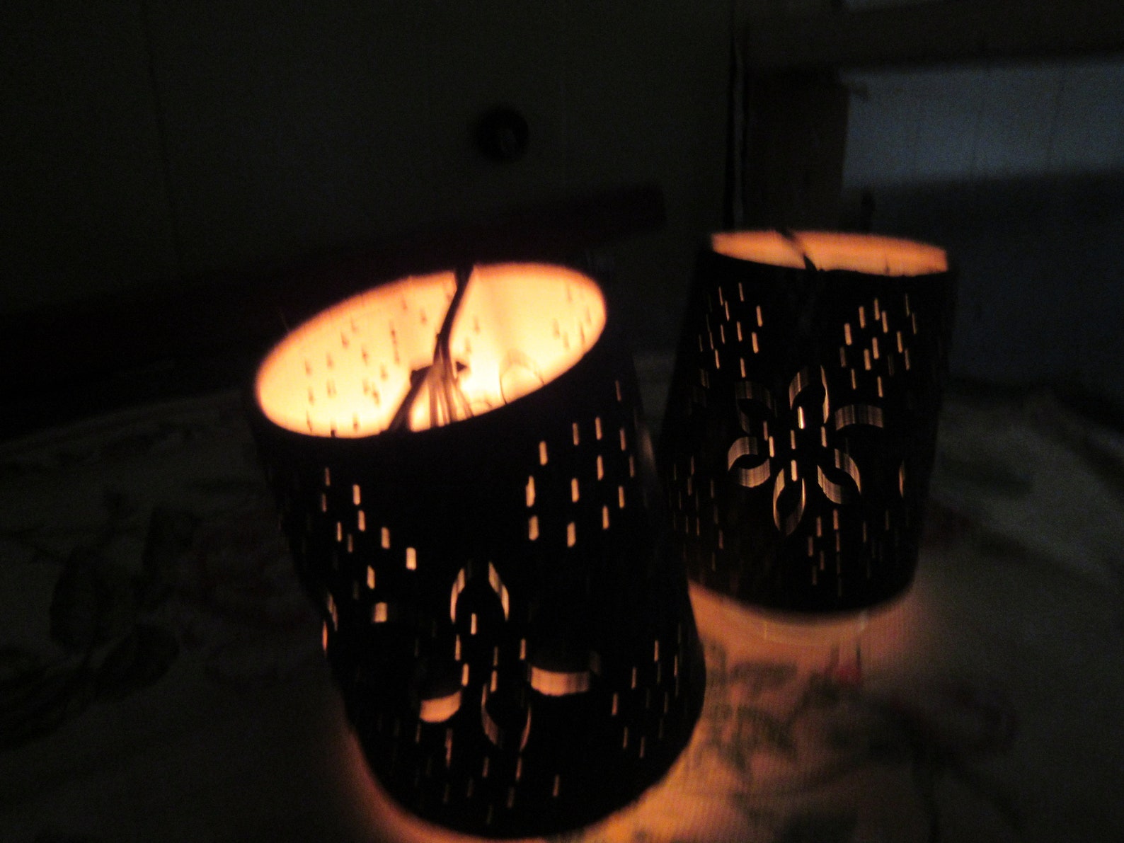 Antique Handmade Cut & Pierced Cut Out Paper Lamp Shades. A | Etsy