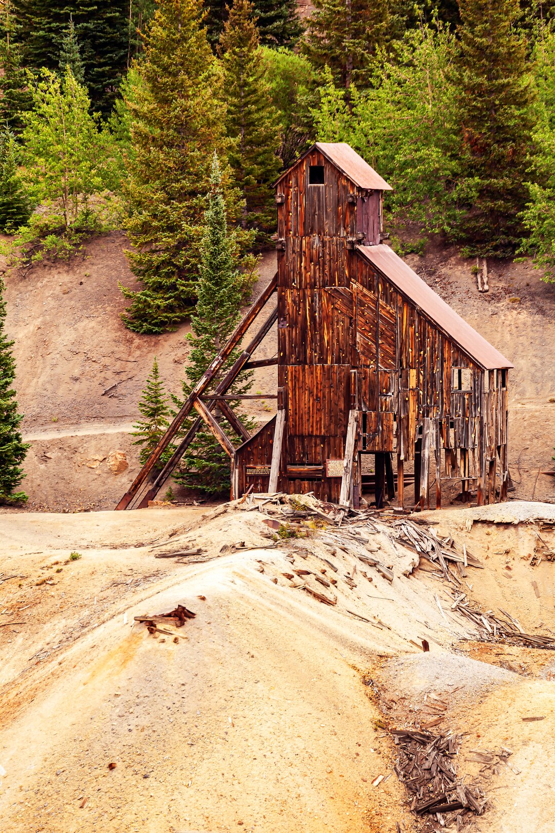 Yankee Girl Mine Ruins, Red Mountain Pass, Ouray, Colorado Highway 550 ...
