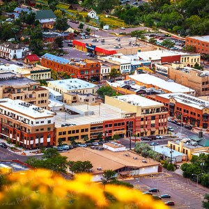 Downtown Golden, Colorado City From Above South Table Mountain ...