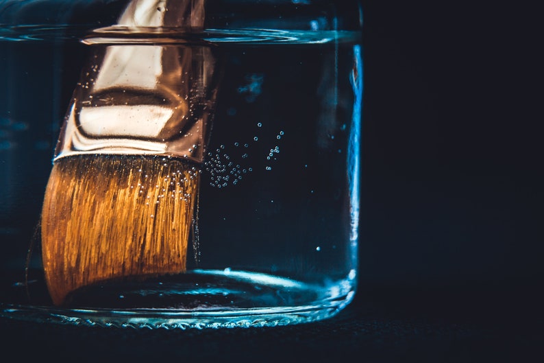 Paintbrush in A Glass of Water Printable Digital Download, Photography ...