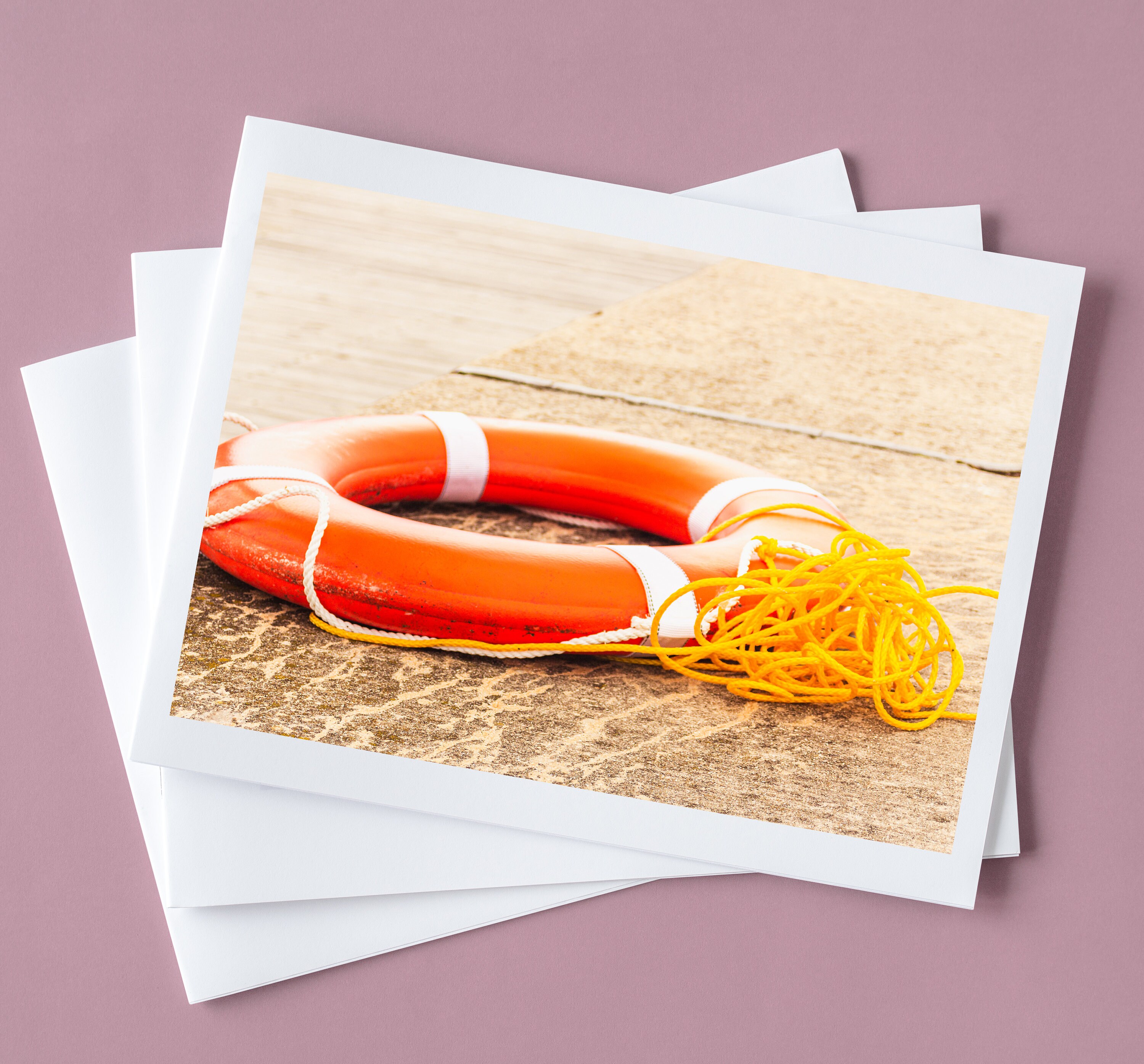 Orange Ring Buoy Life Preserver Yellow Rope, Pier, Dock, Nautical Image ...