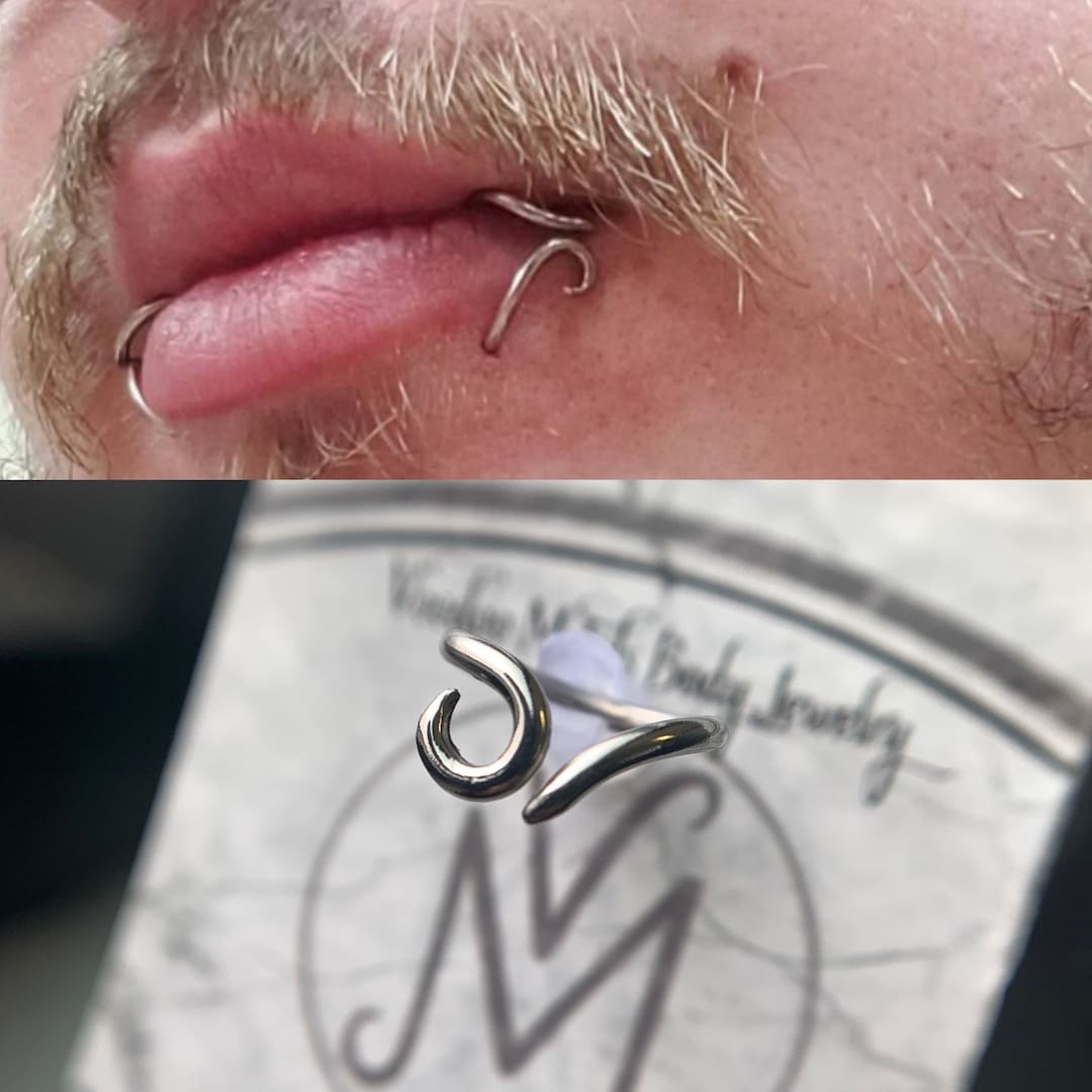 Handmade Hypoallergenic Niobium Unique Lip / Helix Ring - Etsy