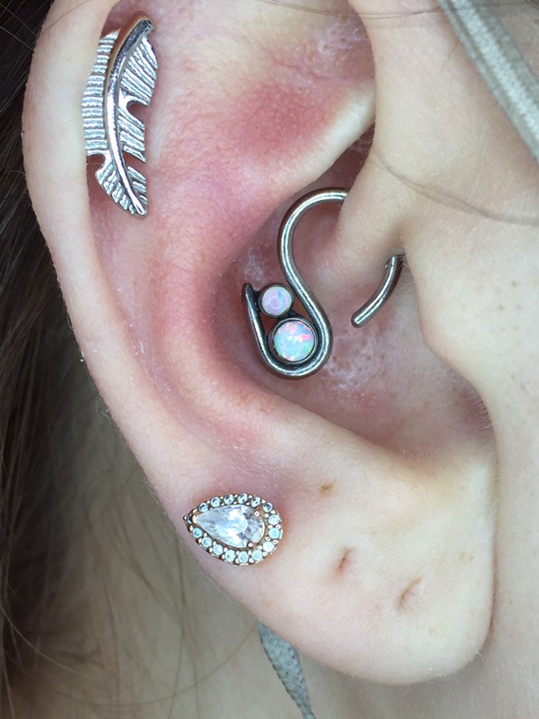 Handmade Hypoallergenic Niobium Daith Ring / Piercing / Body Jewelry ...