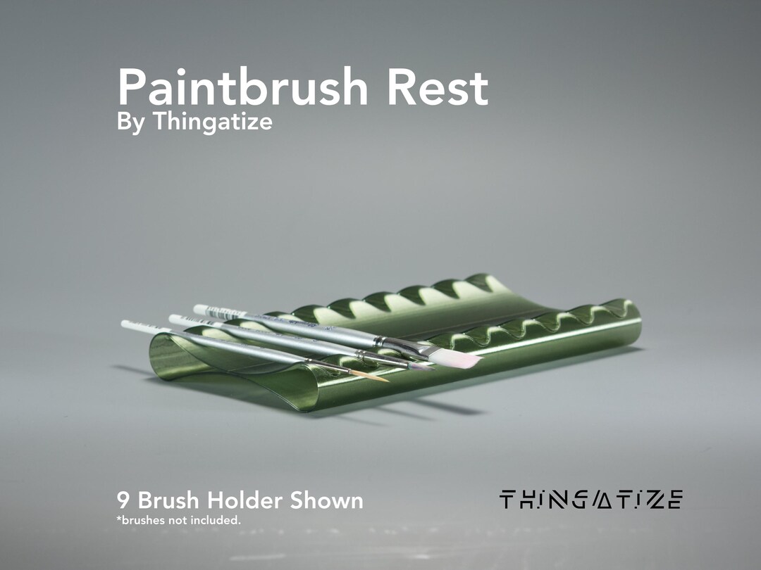 Paintbrush Rest - Green - Lightweight and Portable Paintbrush Holder ...