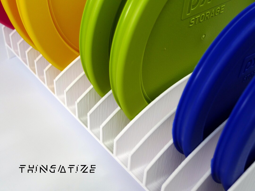 Storage Lid Organizer : for Pyrex and More, Holds 8 Thick or 16 Thin ...