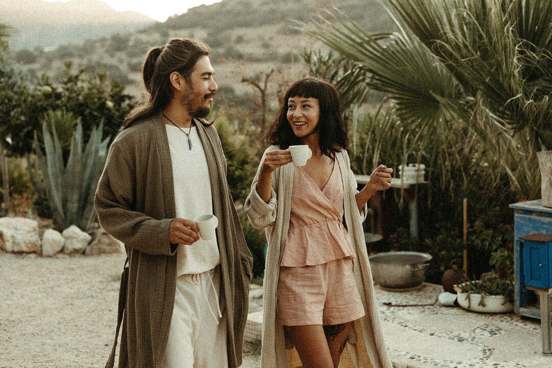 A Natural State - Cotton Robe - Zeytin - Etsy