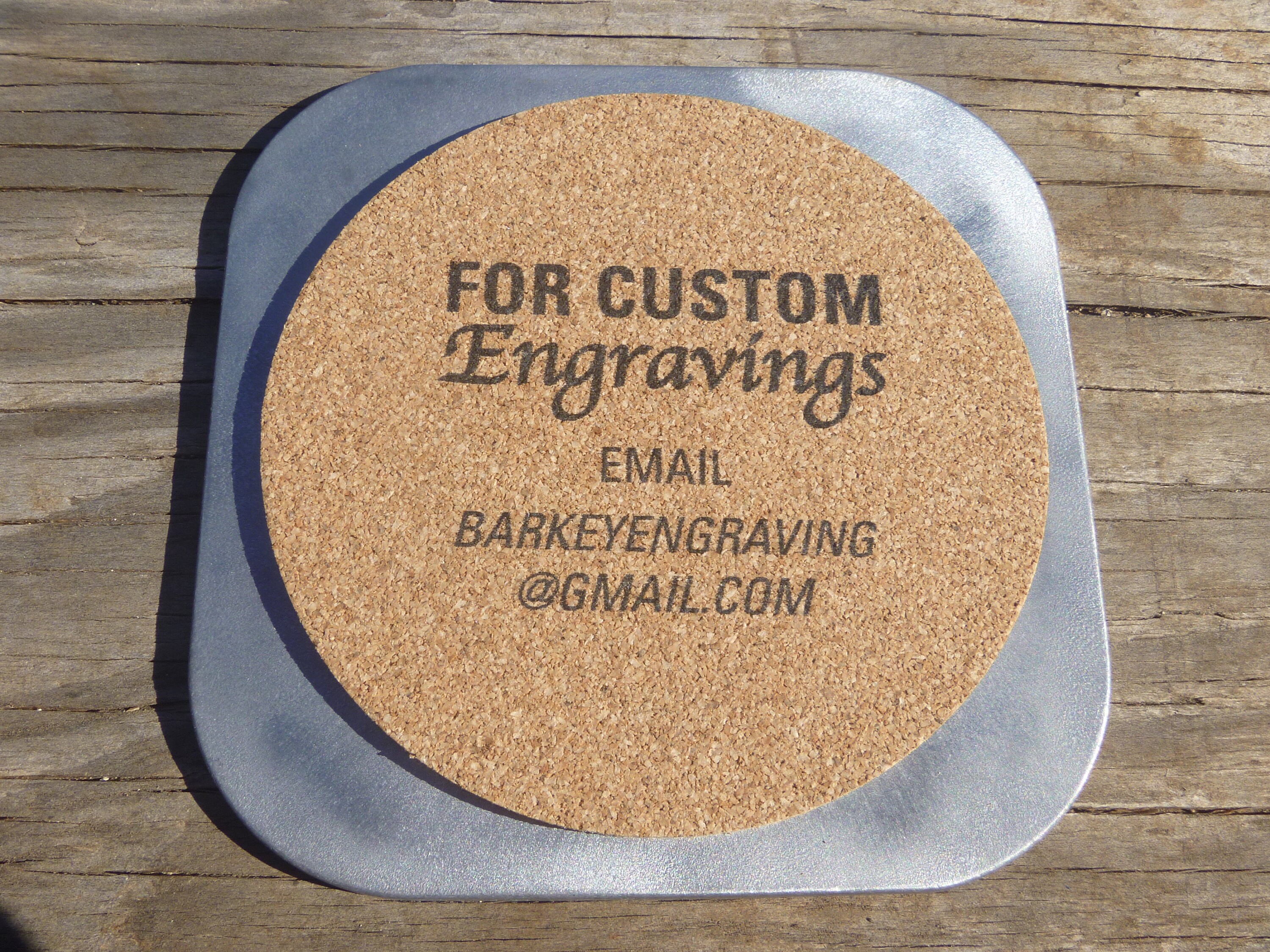 Texas State Border Engraved Metal Coaster, Set of 4, Aluminium, 1/8 ...