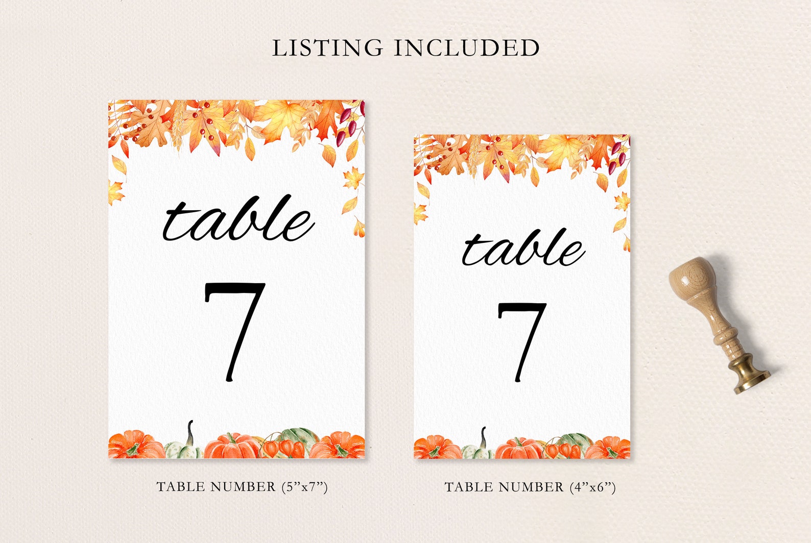 Fall Wedding Table Numbers Template Printable Fall Wedding - Etsy