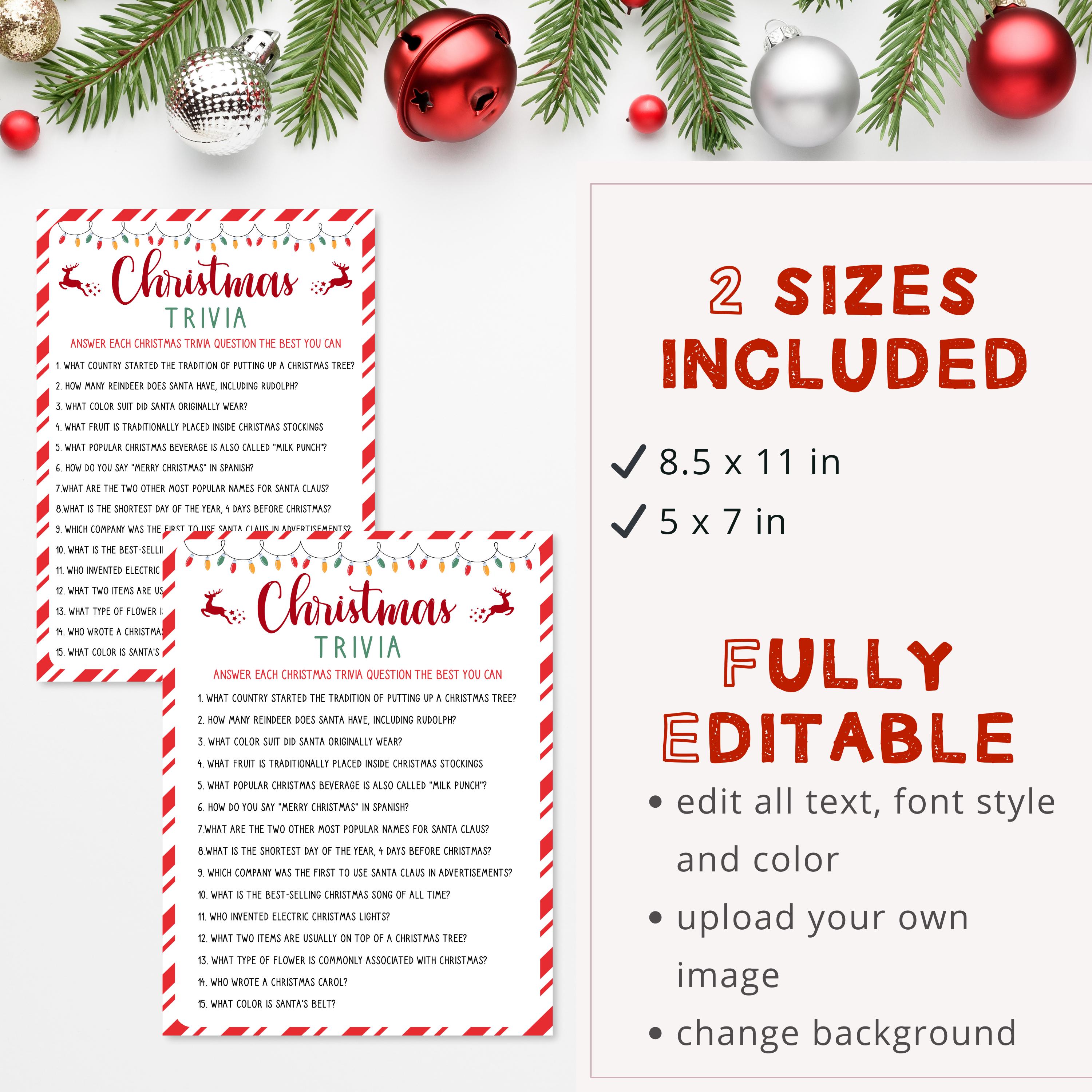 Christmas Trivia Quiz | Christmas Eve Game for Family | Fun Holiday ...